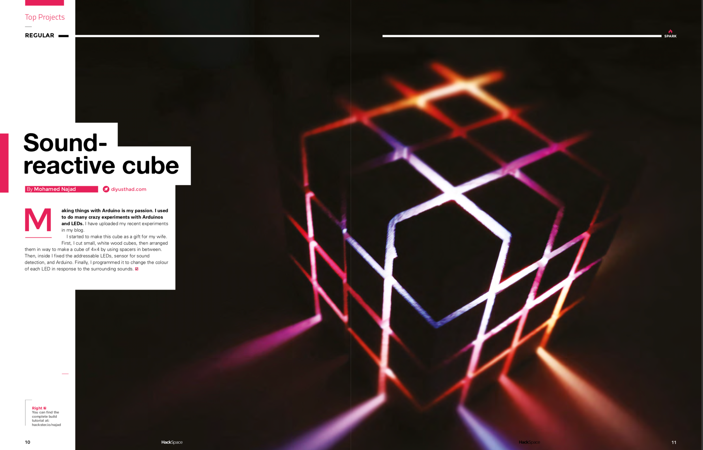 Sound Reactive Light Cube , Featured in Hackspace : 5 Steps - Instructables