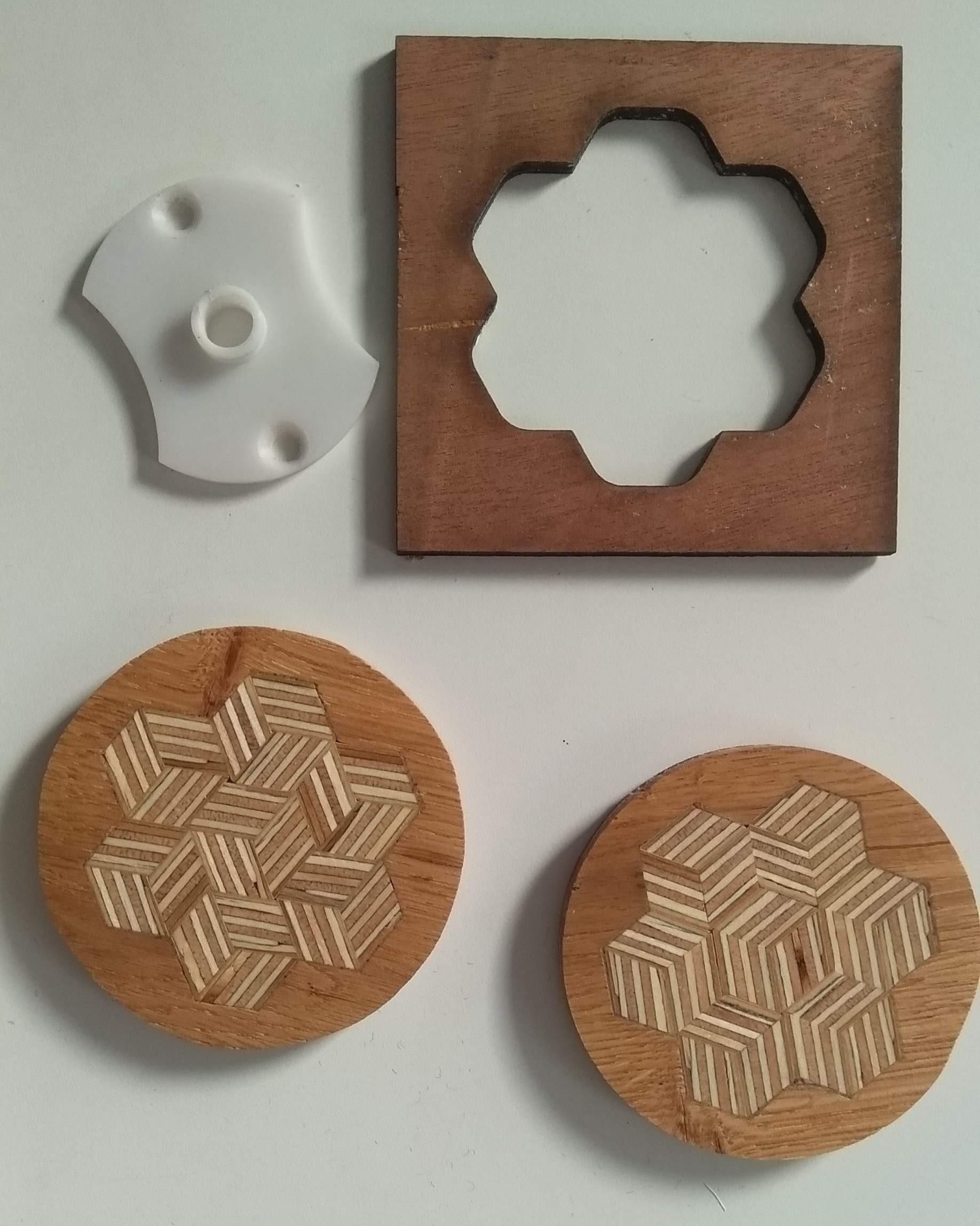 Hexagon Patterned Plywood Coasters : 10 Steps (with Pictures) - Instructables