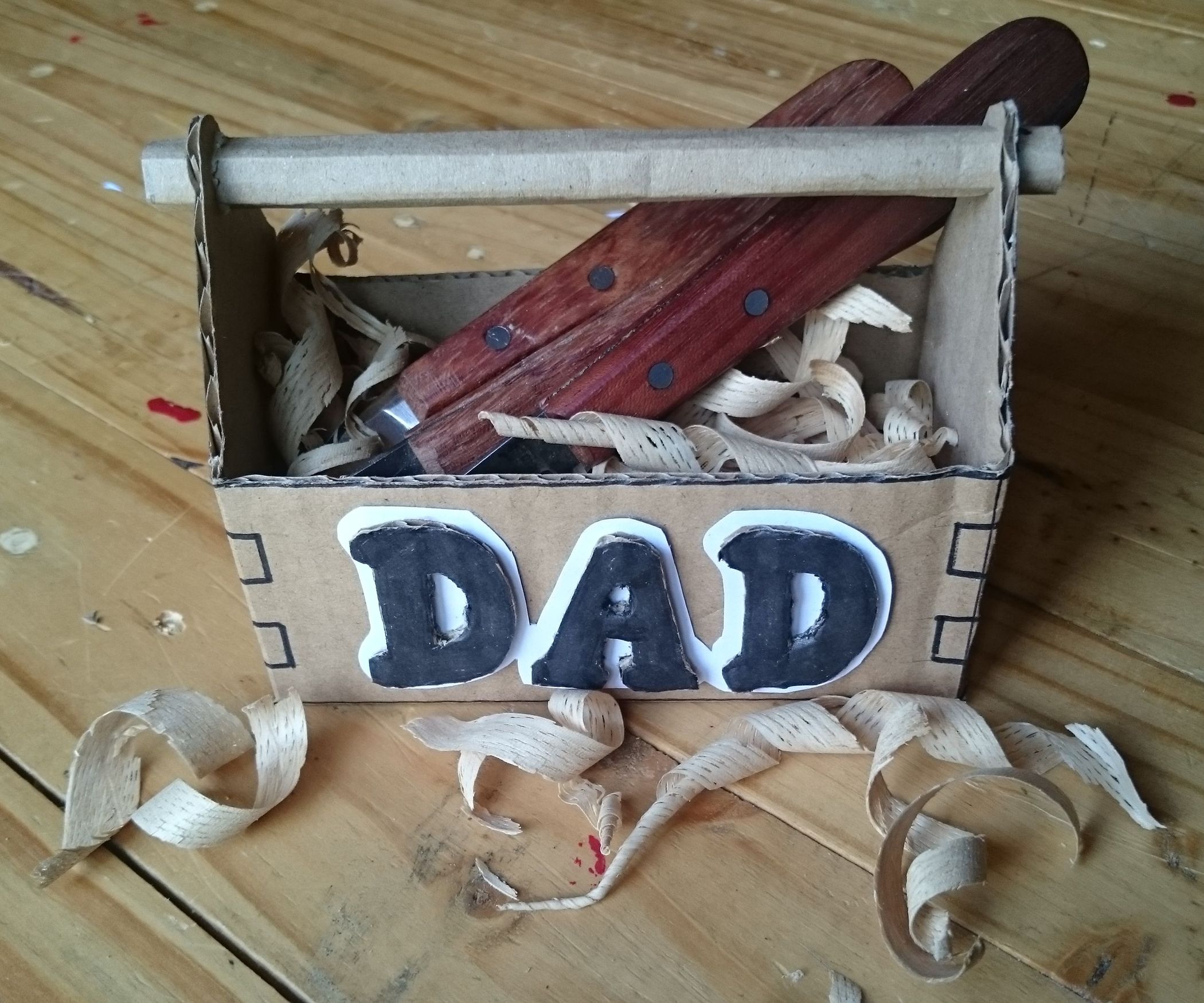 Father's Day Gift Box Toolbox From Cardboard : 5 Steps (with Pictures ...