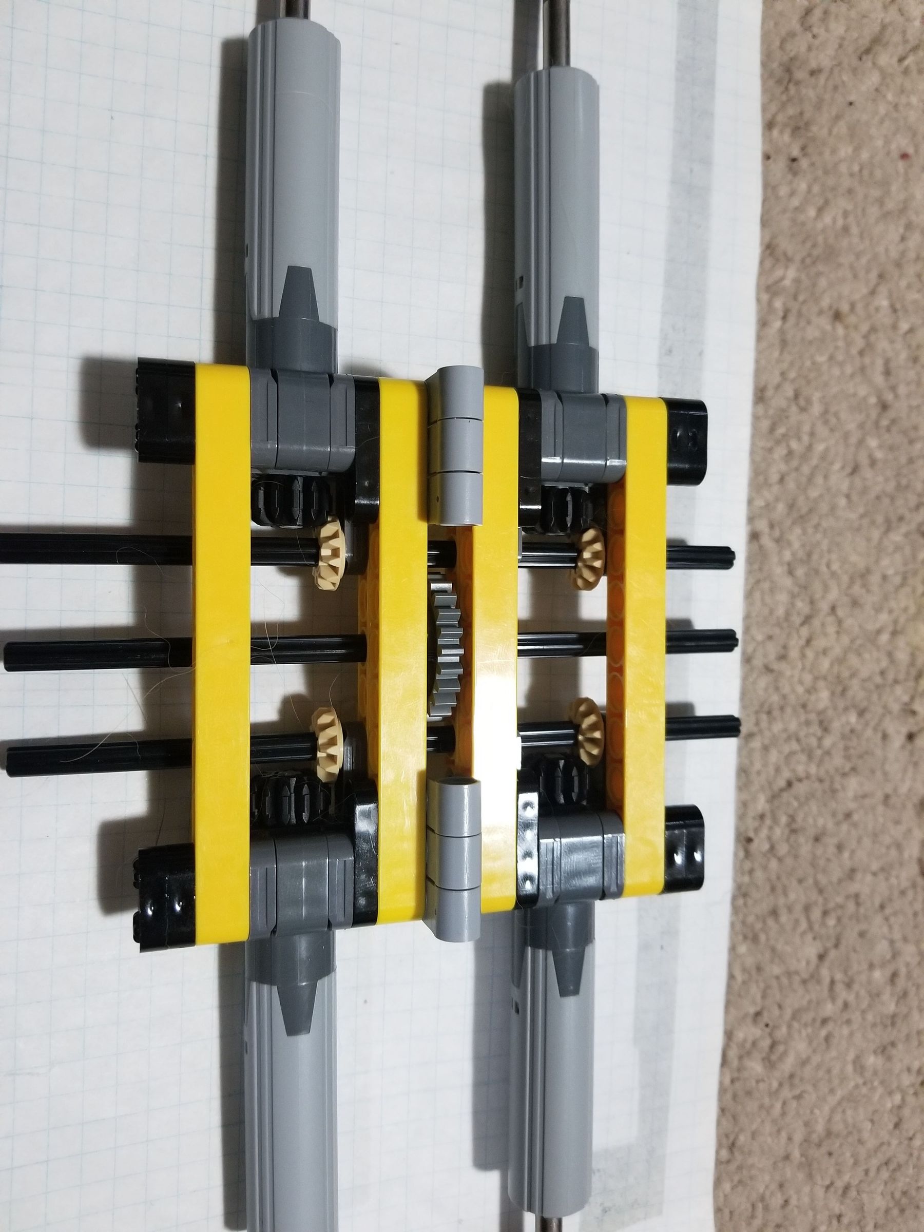 Lego Technic Back to Back Double Actuator Build : 9 Steps (with ...