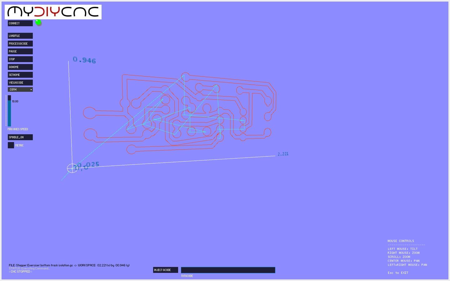 PCB Isolation Track Milling With MyDIYCNC Desktop CNC Machine : 7 Steps ...