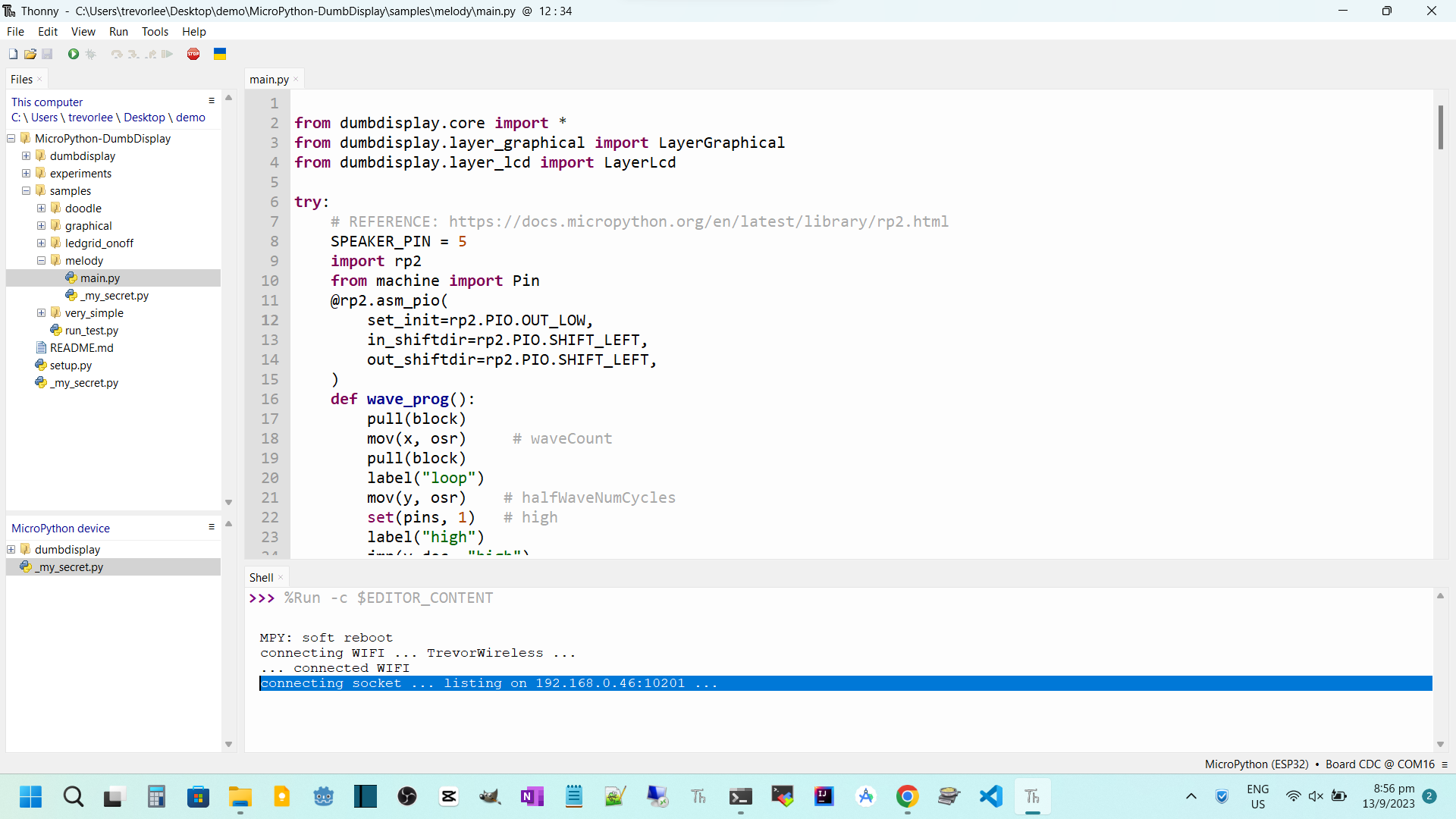 Respberry Pi Pico W Generating Tones With Programmable I/O (PIO) Using ...