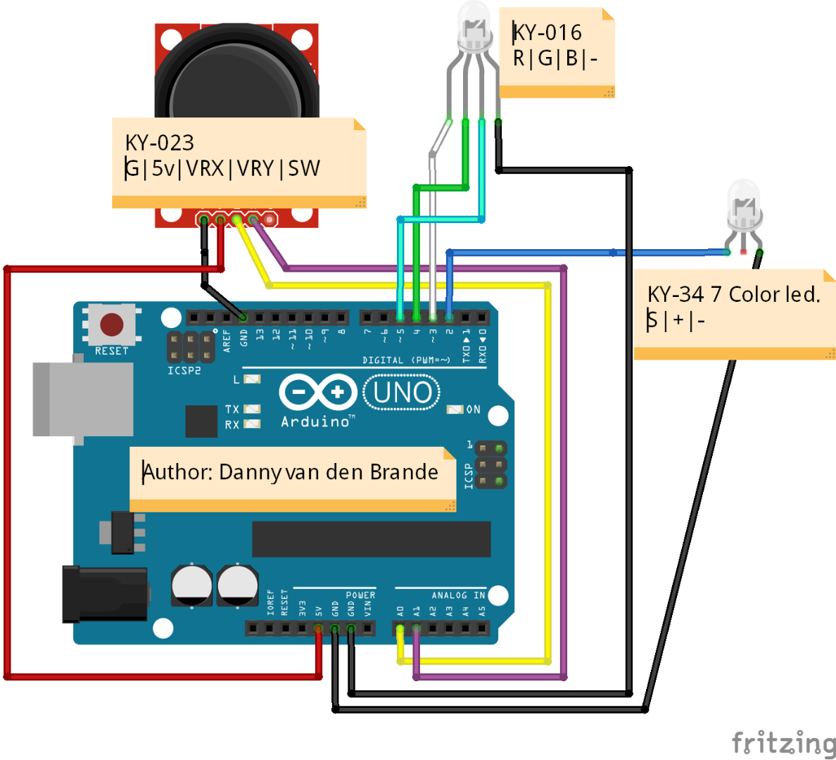 Arduino - Controlling Leds With PS2 Joystick - KY-023 - Instructables