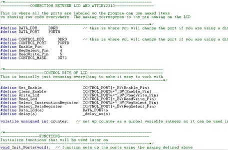 How to Control a 16x2 LCD Using an AVR ATtiny2313 : 5 Steps - Instructables