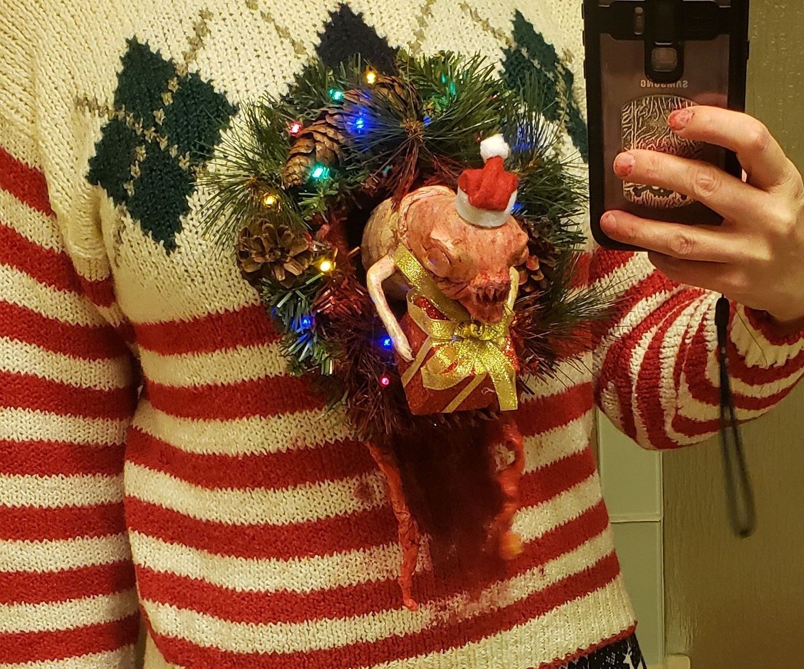 Festive Chestburster Ugly Christmas Sweater - ANIMATED! : 11 Steps ...