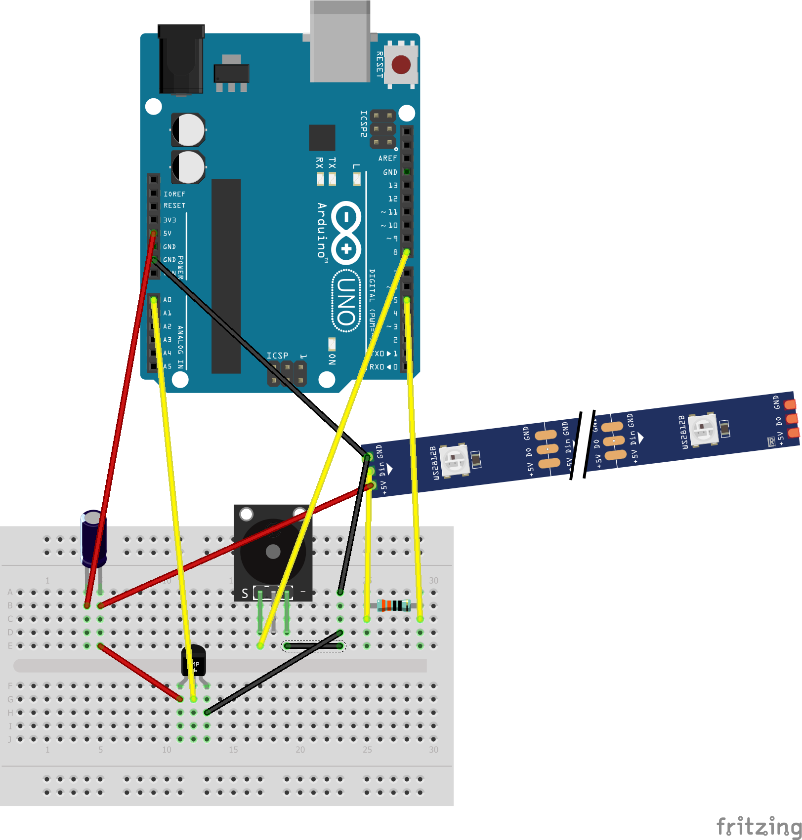 Arduino Buzzer/Light Temperature Alert Sensor Prototype : 12 Steps ...