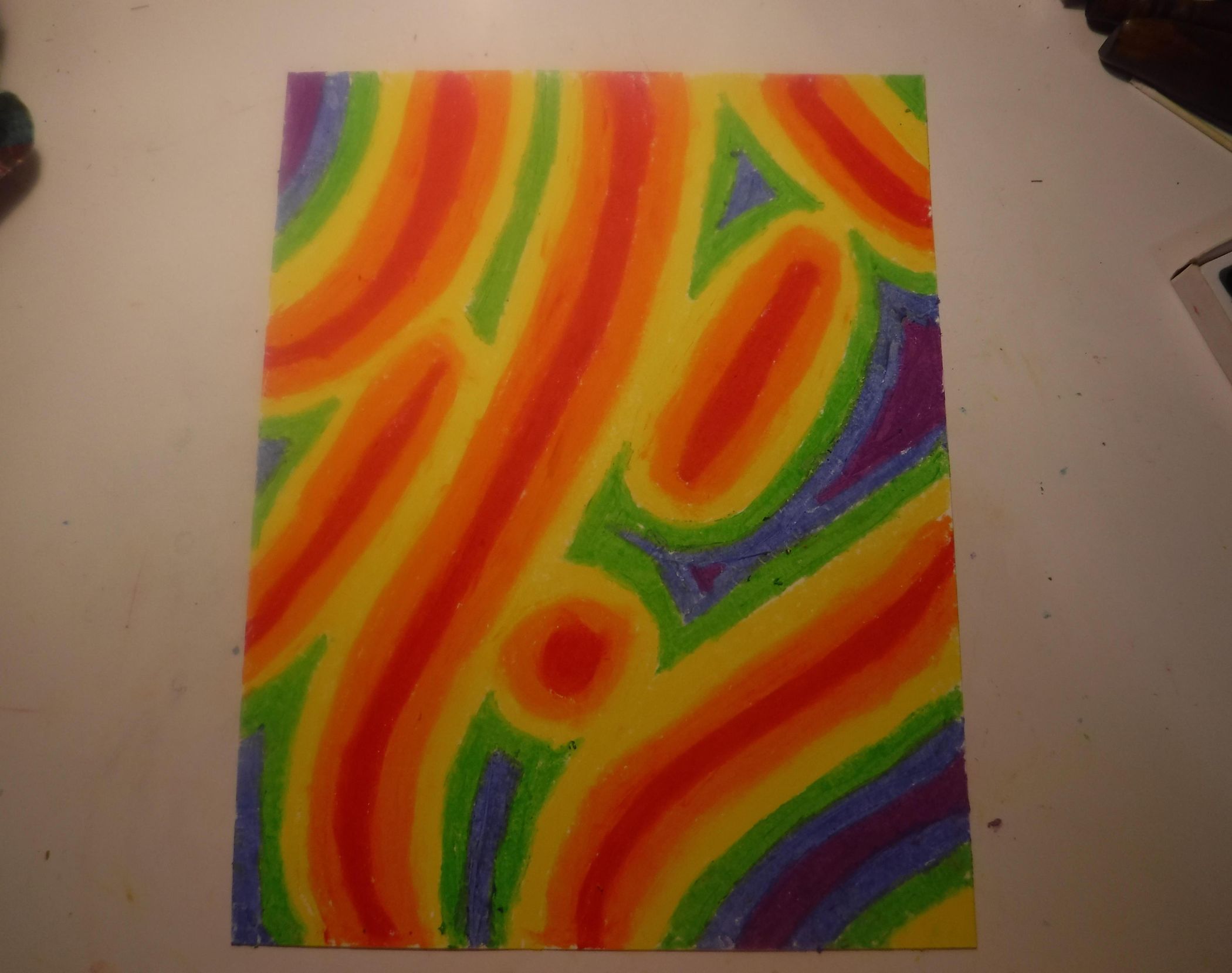 Oil Pastel Rainbow Picture : 9 Steps - Instructables