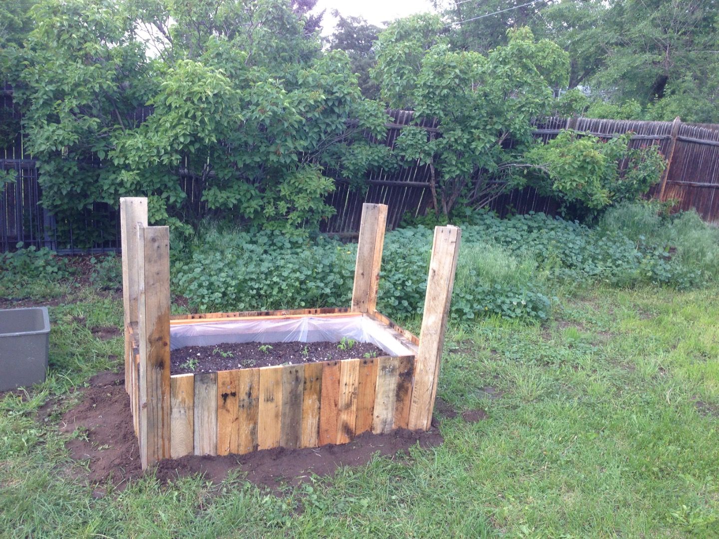 Raised Bed Pallet Planter *Updated August 21st, 2015* : 9 Steps (with ...