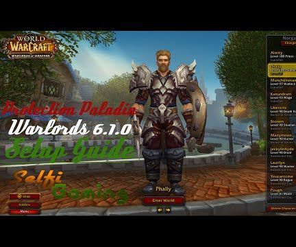 World of Warcraft WoD 6.1.0 Protection (Tank) Paladin Setup Guide ...