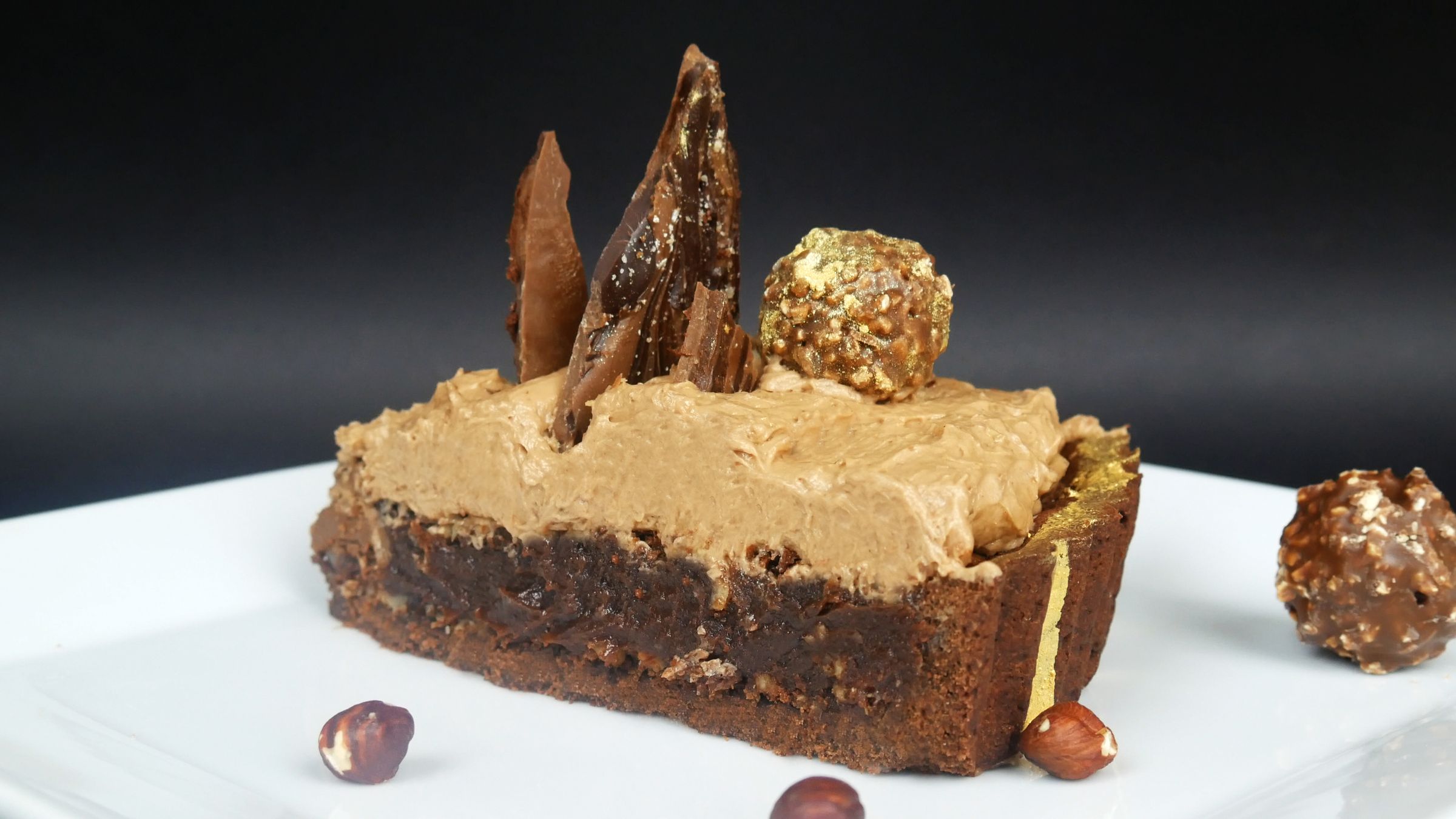FERRERO ROCHER NUTELLA BROWNIE TART WITH NUTELLA BUTTERCREAM & FERRERO ...