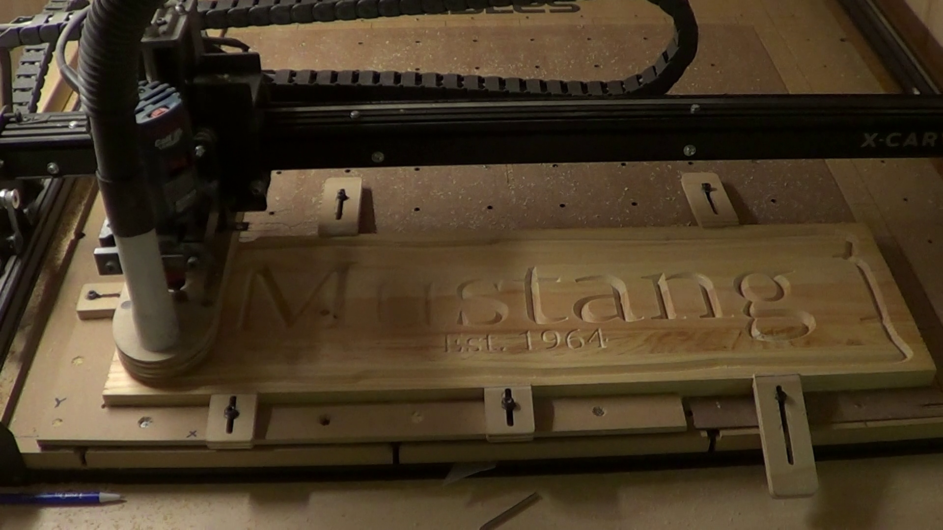 Mustang Sign on CNC : 8 Steps - Instructables