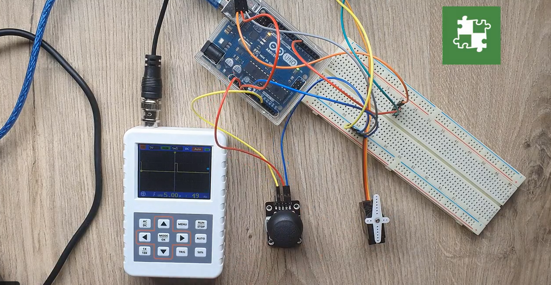 Arduino UNO + Servomoteur + Joystick + Oscilloscope Numérique Portable ...