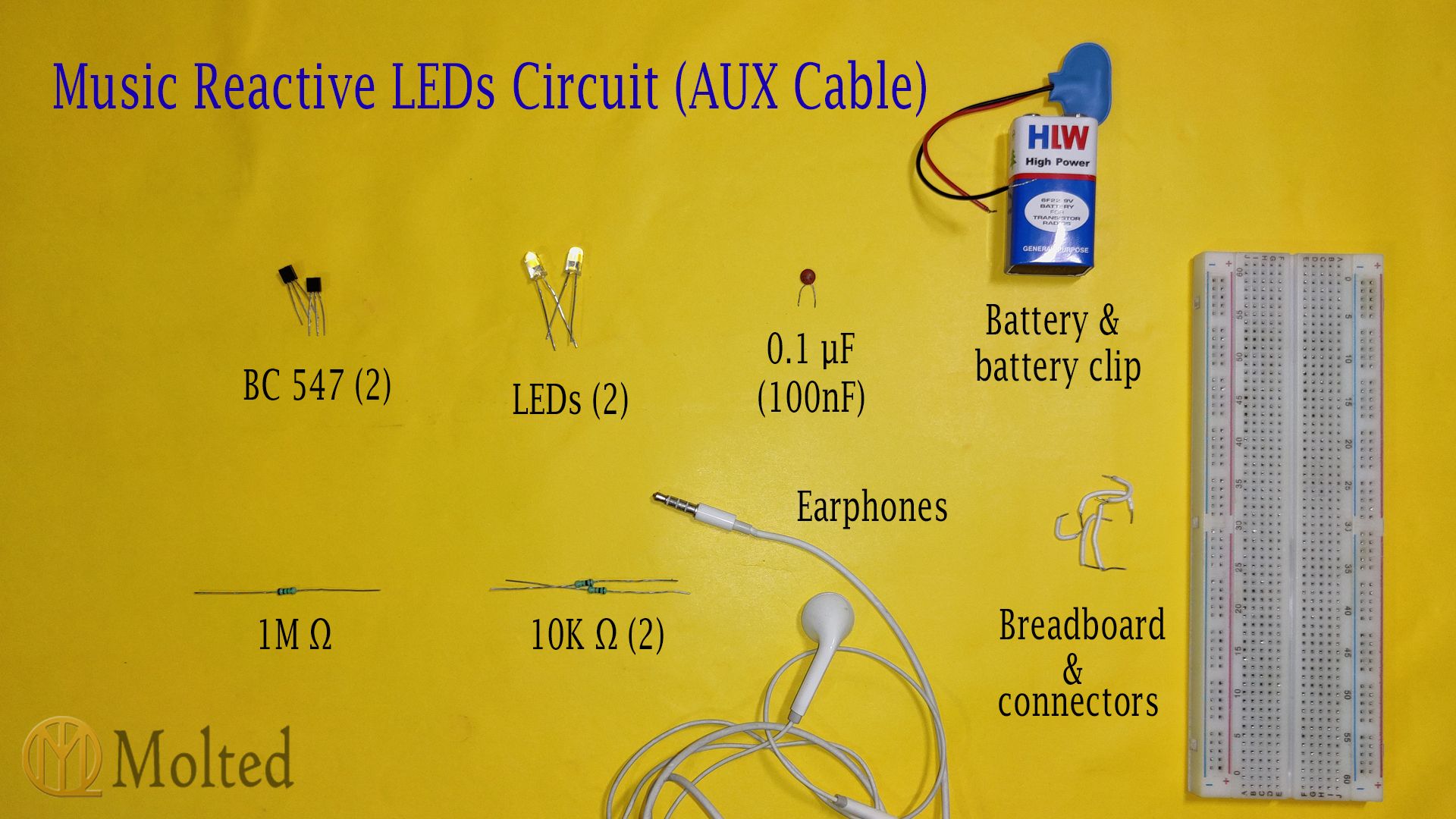 4 Music Reactive LEDs Circuits|| MIC/AUX Cable/Speaker : 3 Steps ...