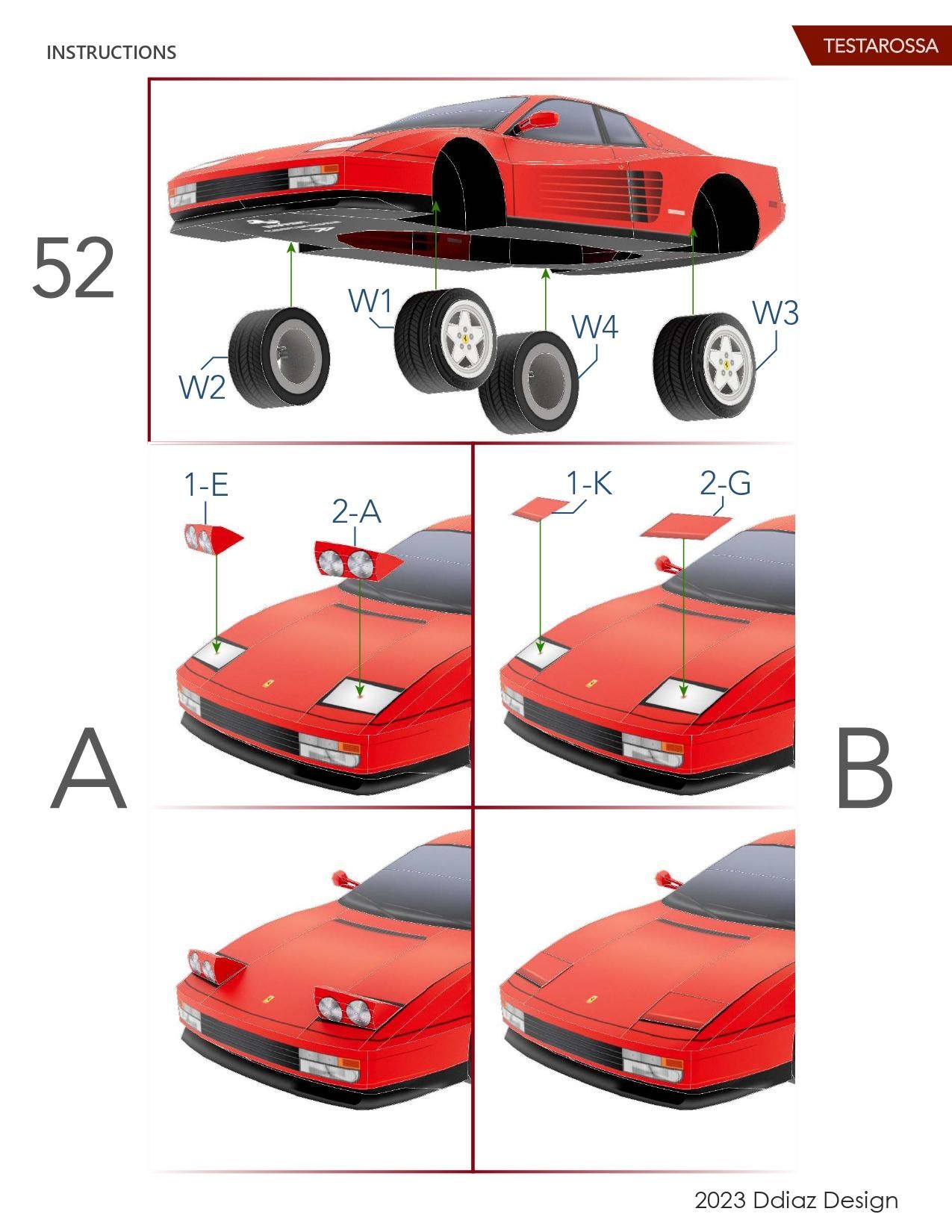 Ferrari Testarossa DIY Paper-Craft - Instructables