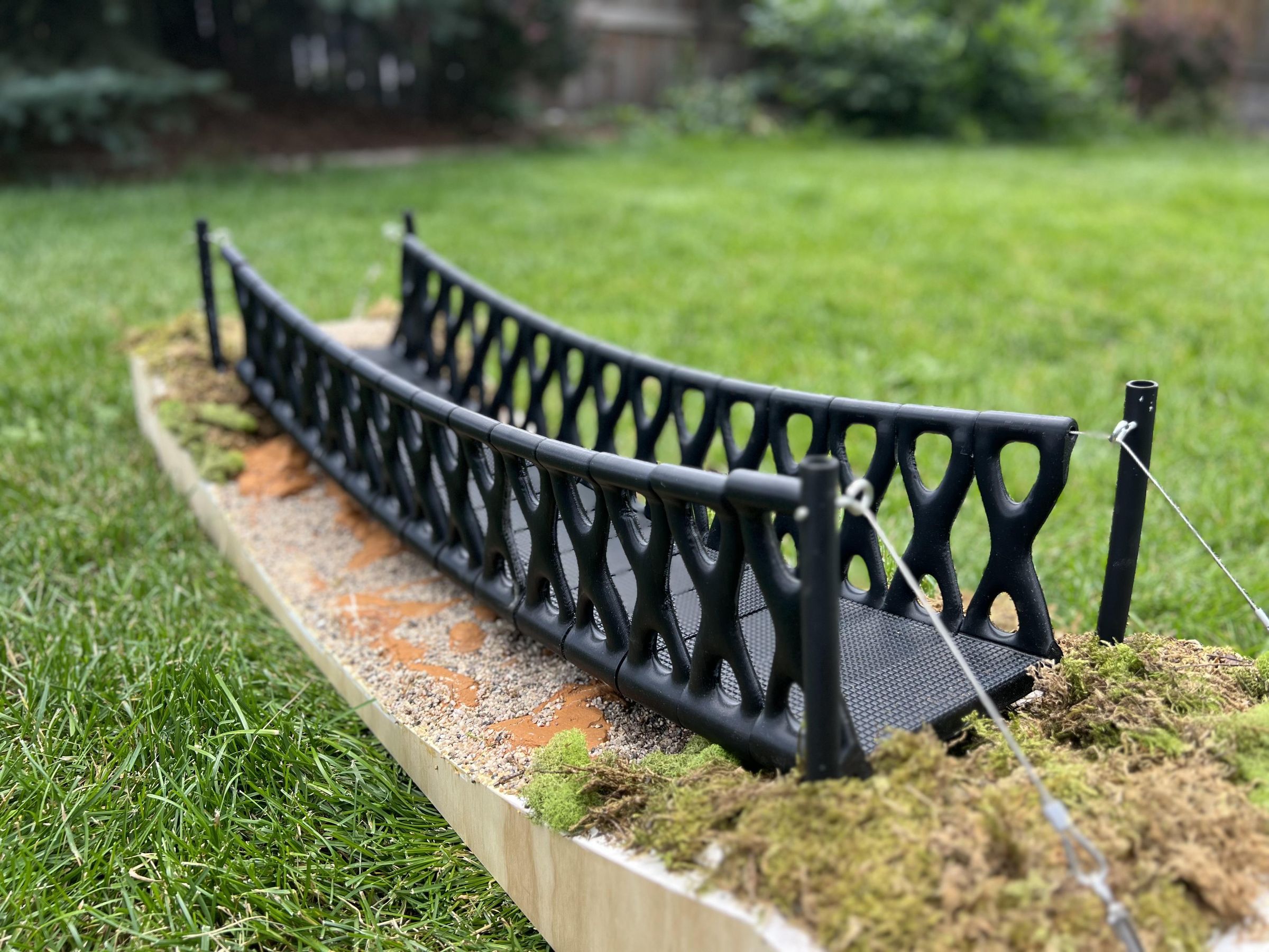 Pedestrian Suspension Bridge Model : 3 Steps (with Pictures ...