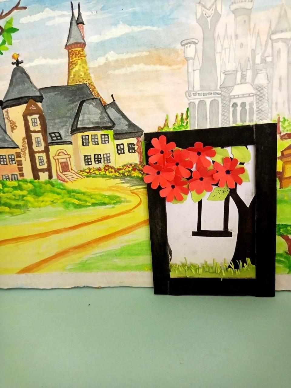 Mini Wall Decoration Paper Flower Craft : 7 Steps (with Pictures ...