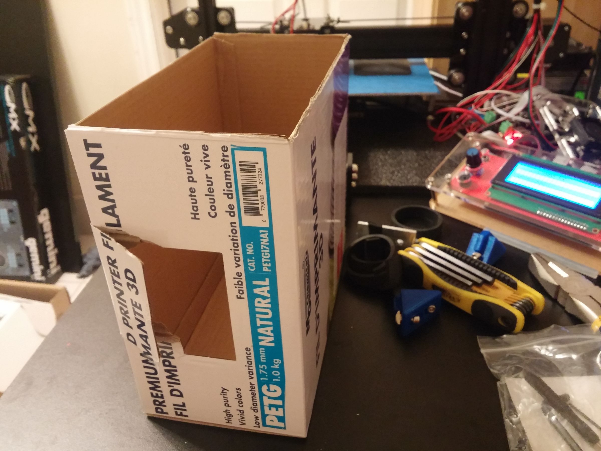 Life Hack: 30 Second 3D Printer Filament Spool Holder : 3 Steps ...