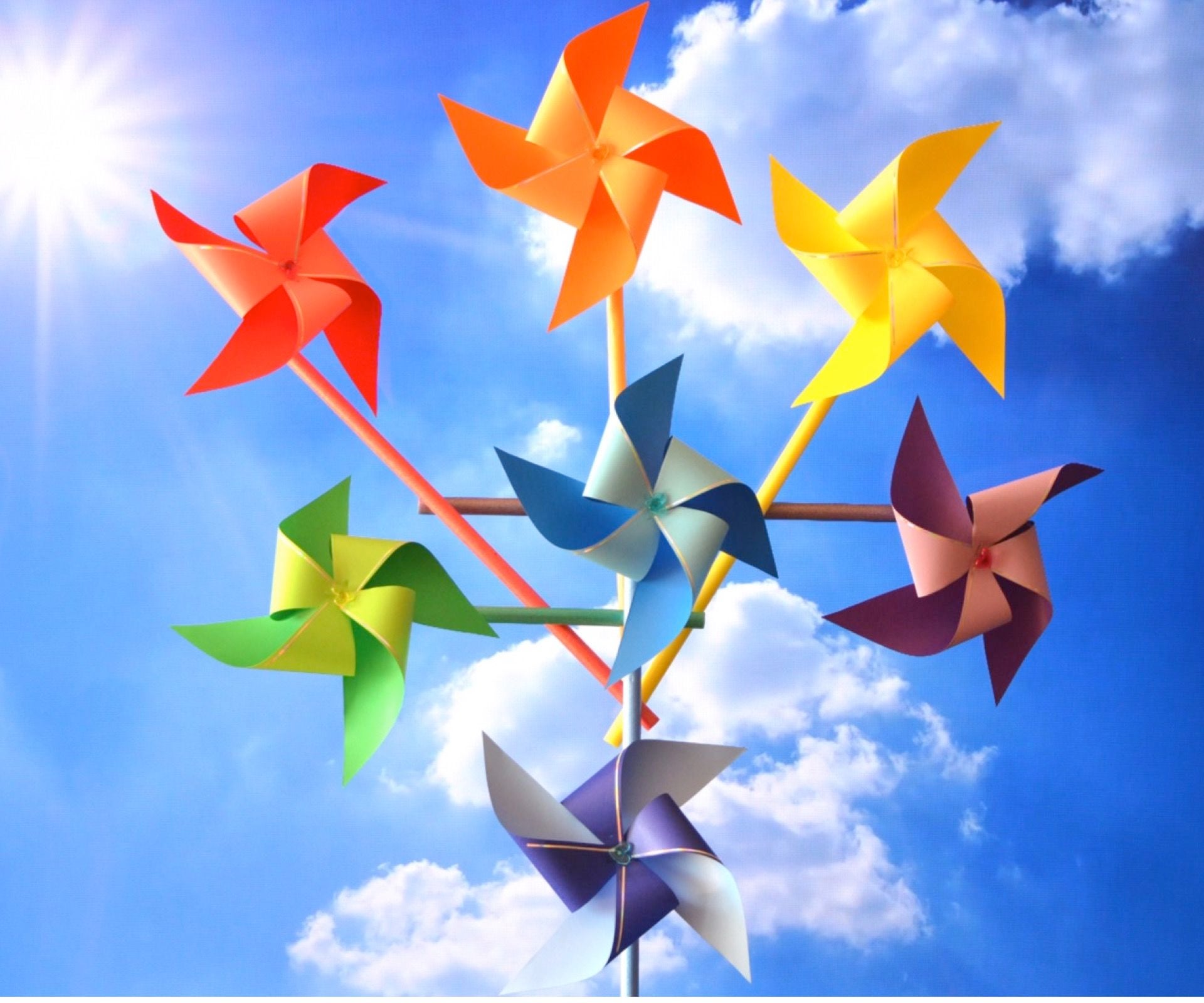 DIY Fun Toy - Rainbow Pinwheels : 3 Steps - Instructables