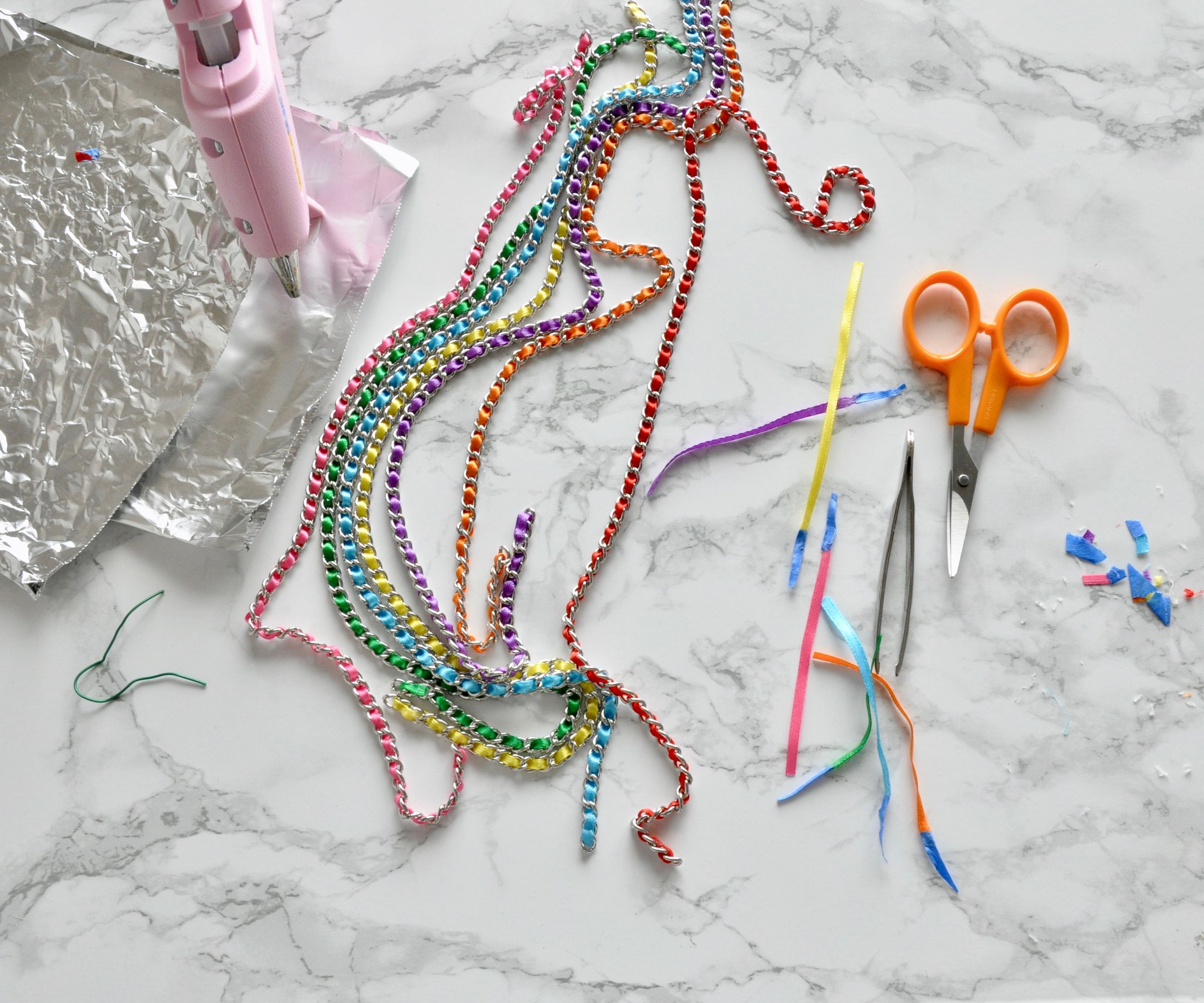 Ribbon Chain Necklace : 7 Steps (with Pictures) - Instructables