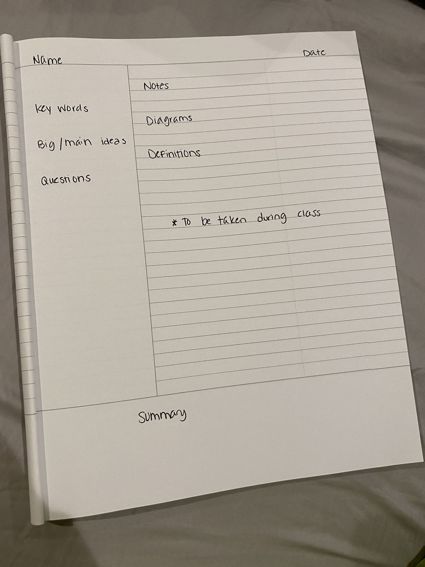 How to Take Cornell Style Notes : 6 Steps - Instructables