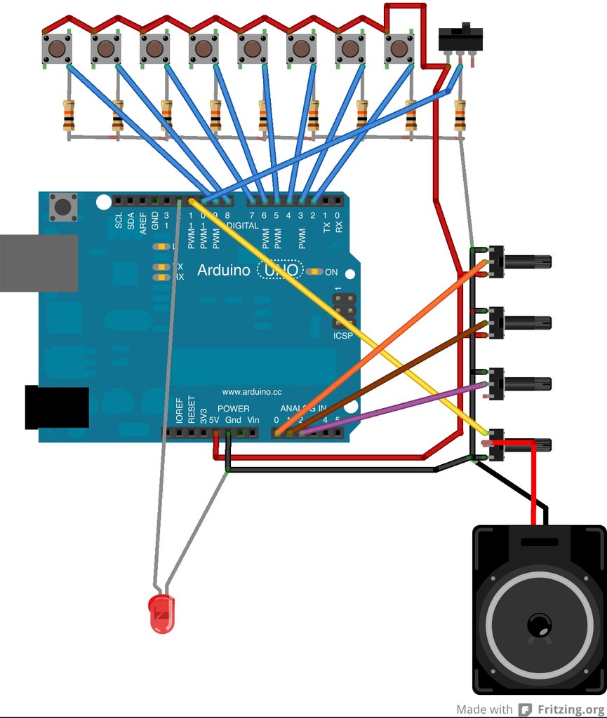 Arduino Step Sequencer 5 Steps With Pictures Instructables