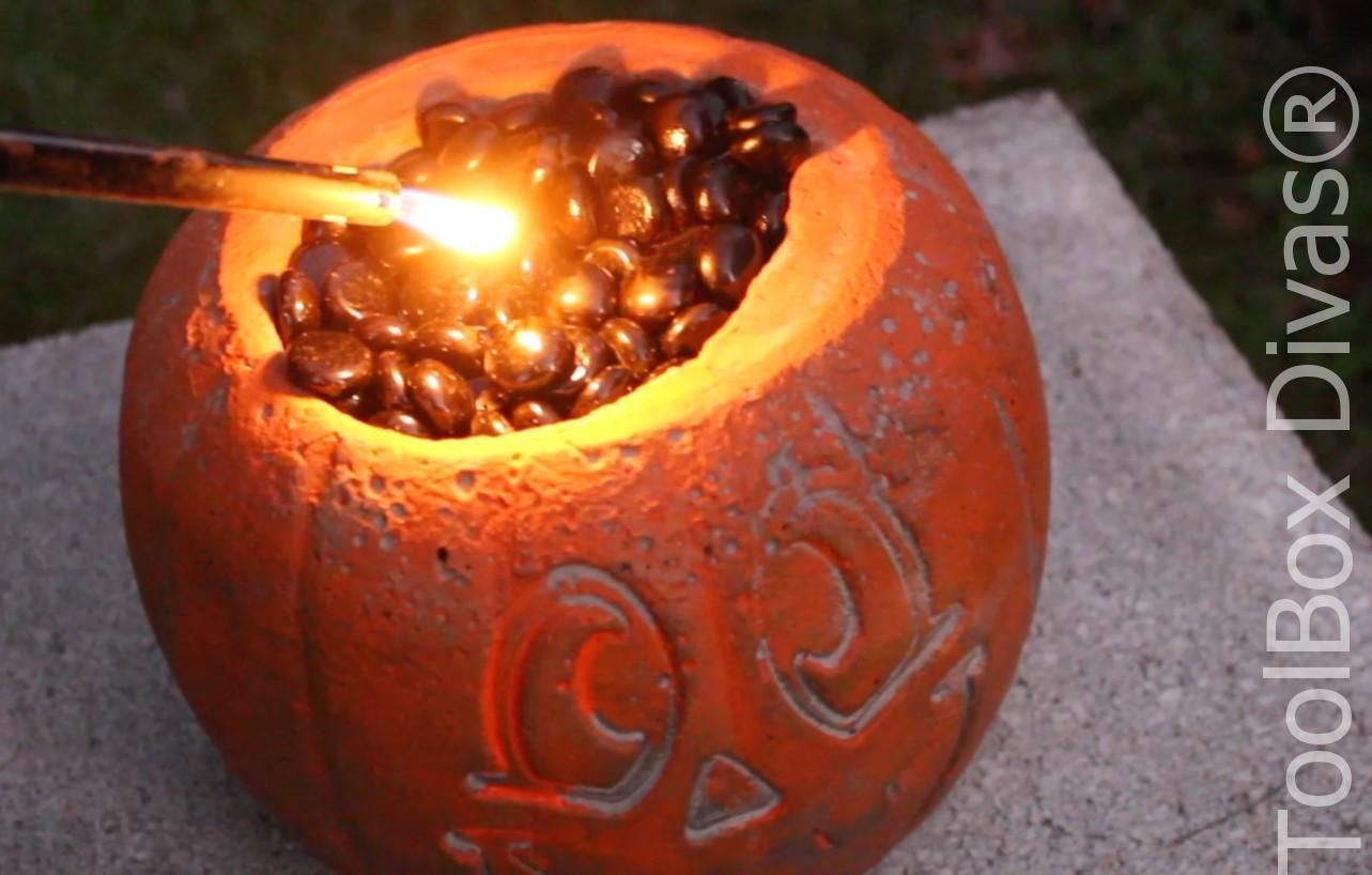 DIY Concrete Halloween Pumpkin Fire Pit : 8 Steps (with Pictures ...