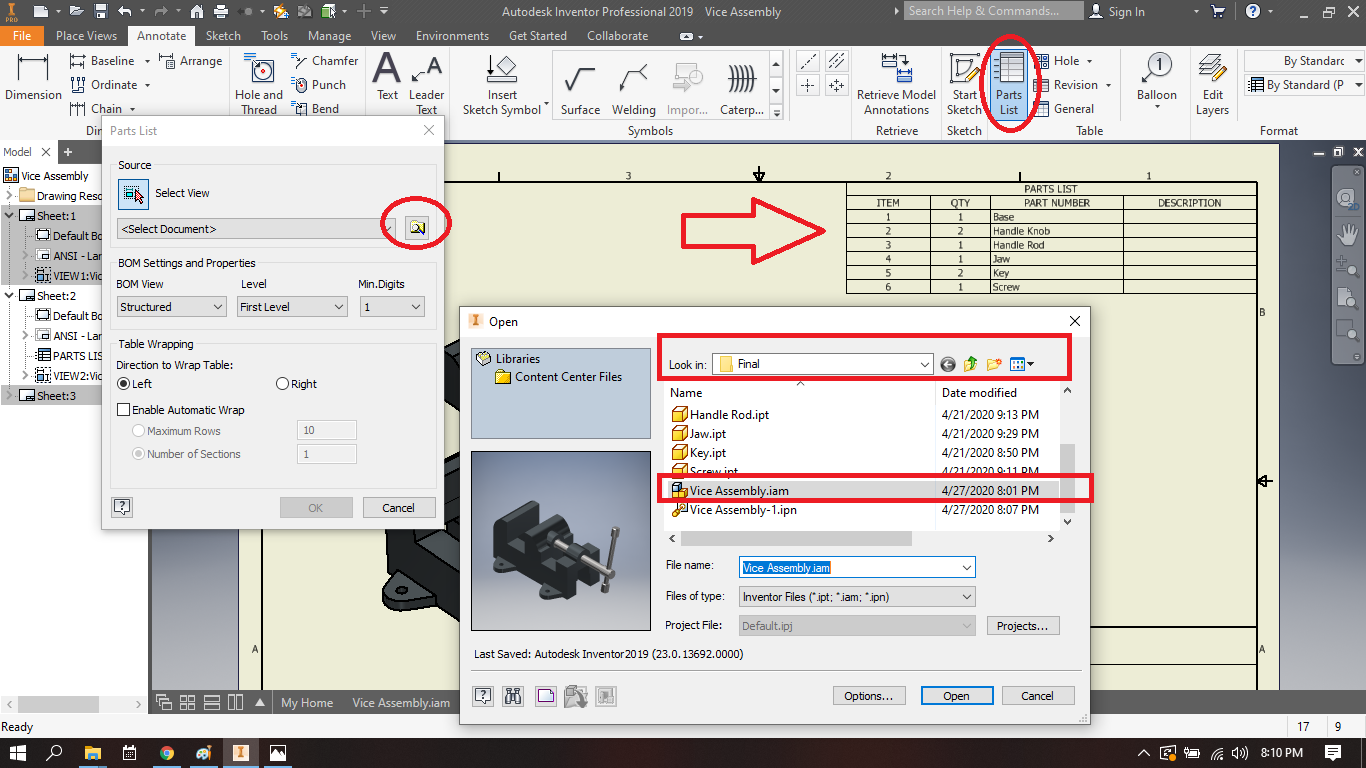 Inventor Assembly, Exploded Assembly, and Materials List : 31 Steps ...