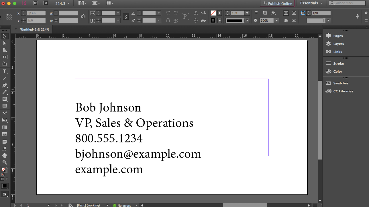 How to Make a Business Card on InDesign : 13 Steps - Instructables