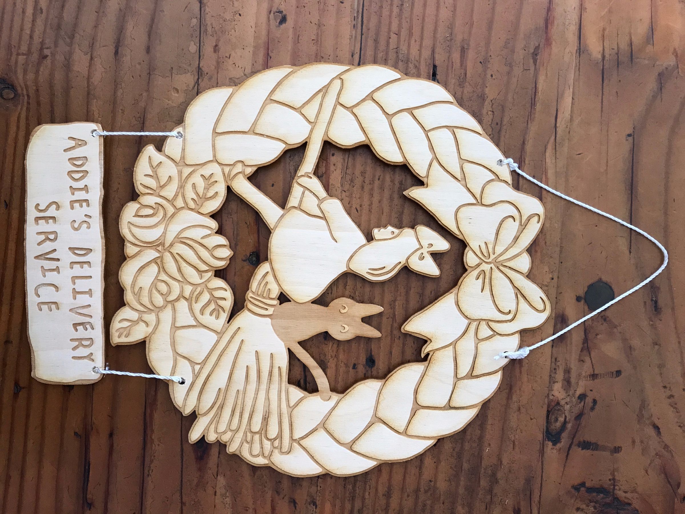 Laser Cut Kiki's Delivery Service Sign : 5 Steps (with Pictures ...