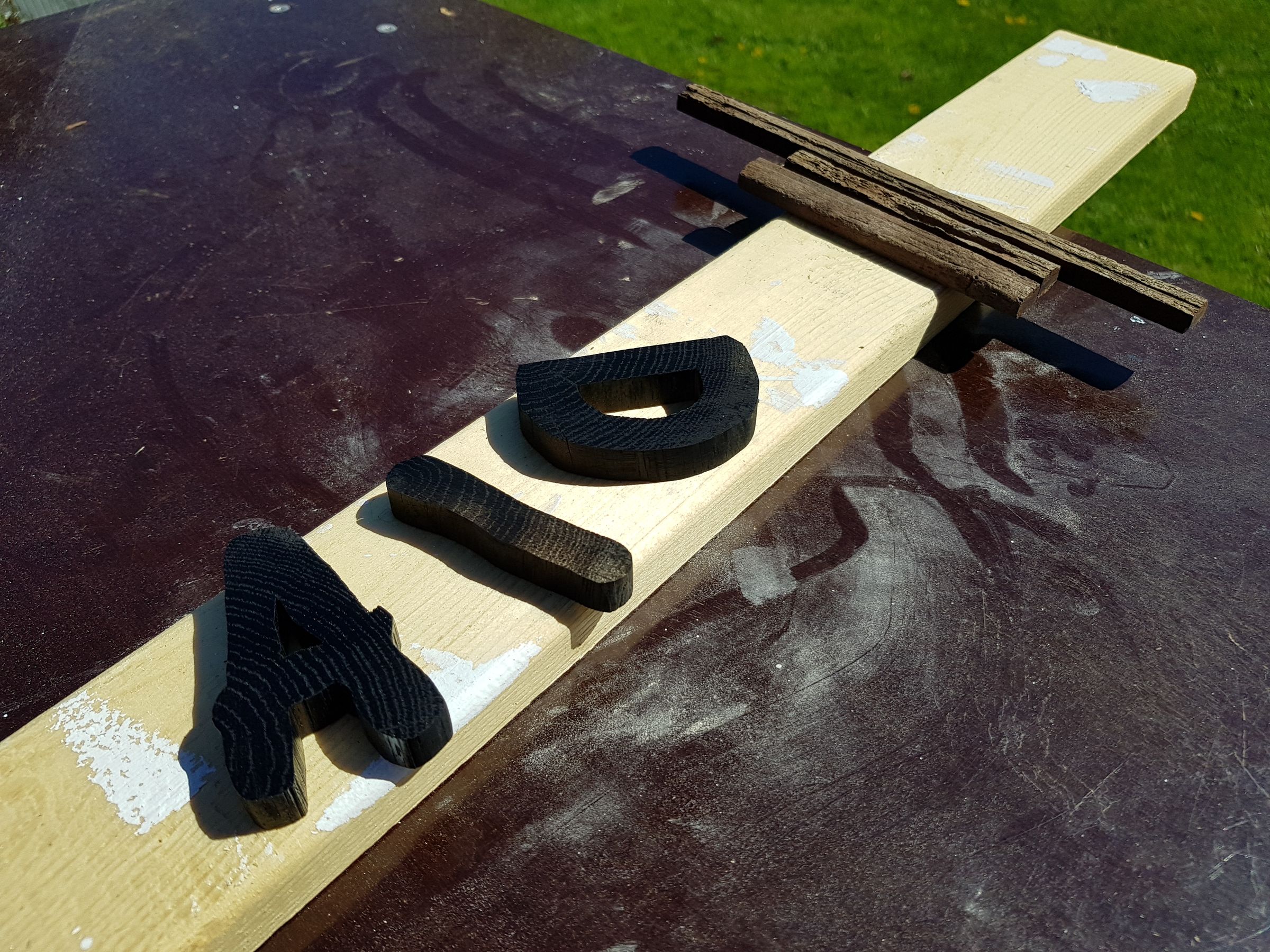 Rustic Name Sign Out of Scrap Wood. : 13 Steps (with Pictures ...