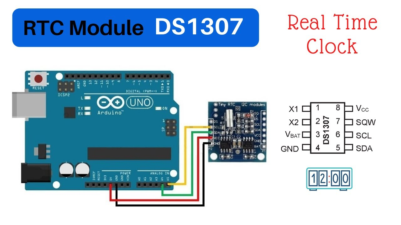 Digital Calendar Clock Using 1307 RTC, I2C LCD and Arduino Uno : 6 ...
