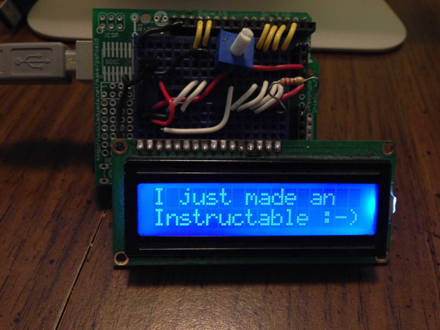 How to Connect a Serial LCD to an Arduino UNO : 4 Steps (with Pictures ...
