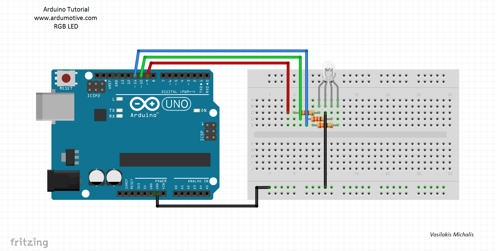 How to Use an RGB LED - Arduino Tutorial : 4 Steps (with Pictures ...