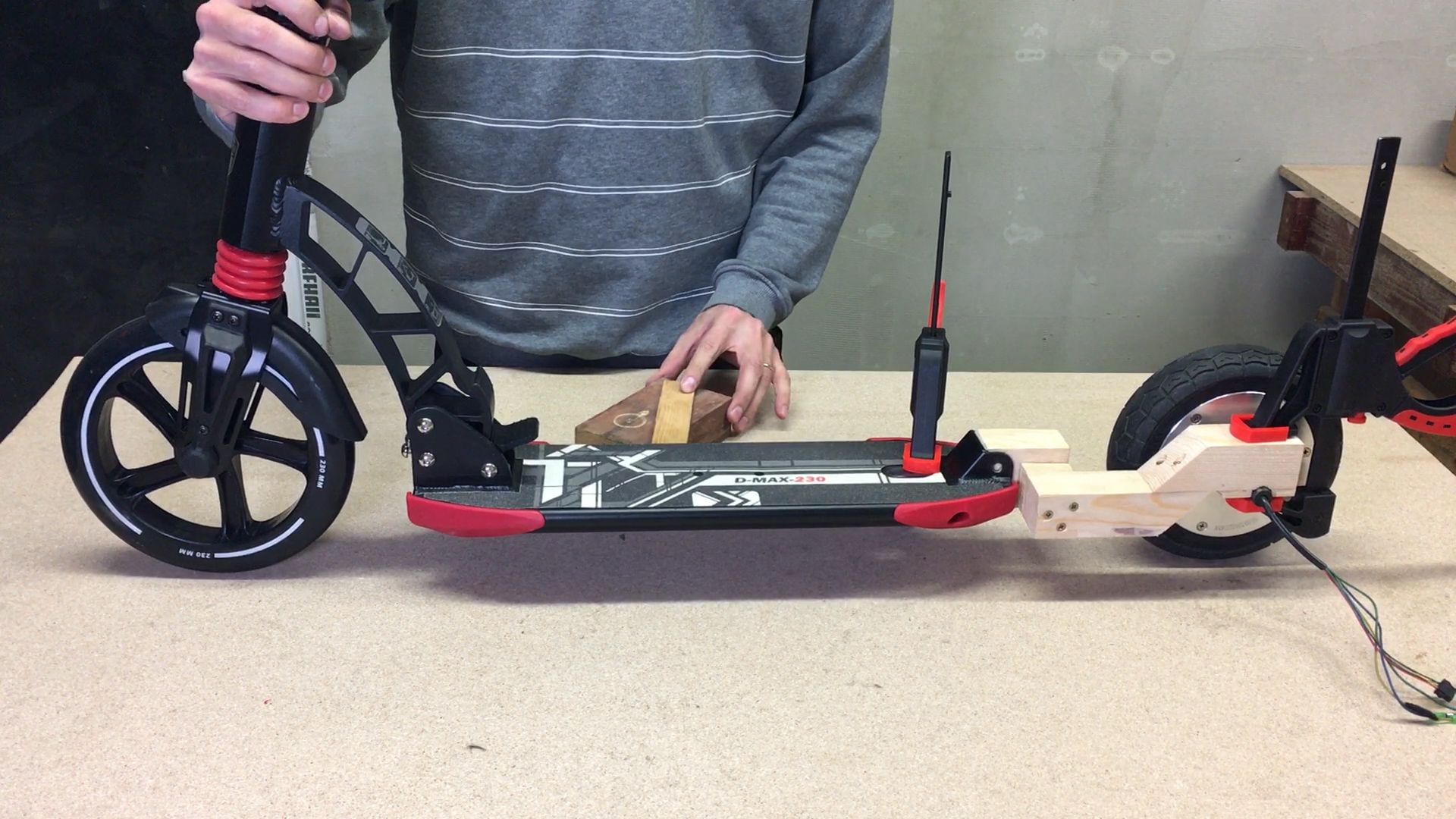DIY: Electric Scooter Conversion With Hoverboard Parts : 16 Steps (with ...