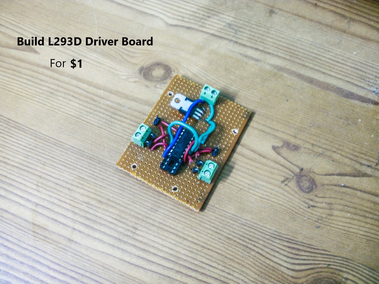 Build L293D Dual Motor Driver Board for Arduino : 5 Steps - Instructables
