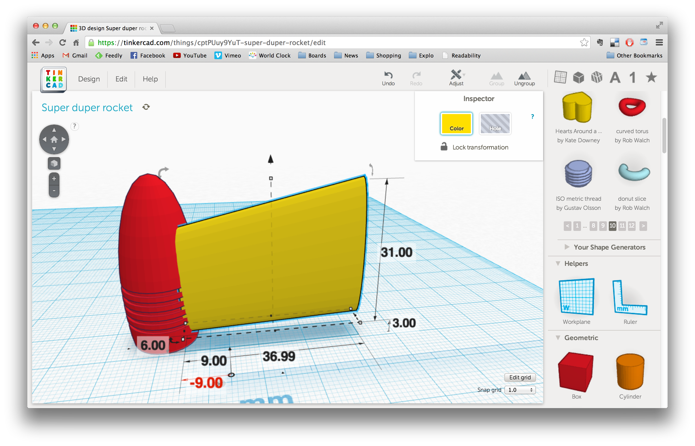 Beyond the Blocks: Super Duper Rocket With Tinkercad : 7 Steps ...