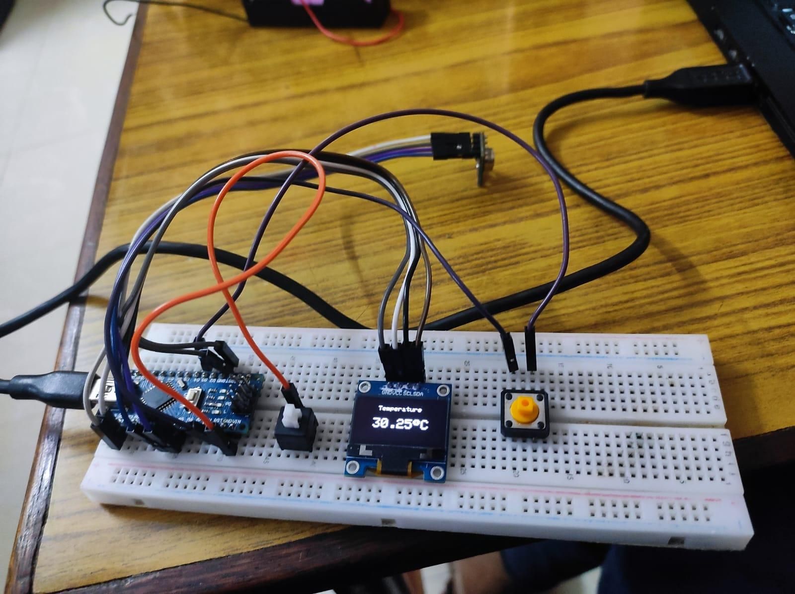 Infared Touchless Temperature Meter With OLED Display : 6 Steps ...