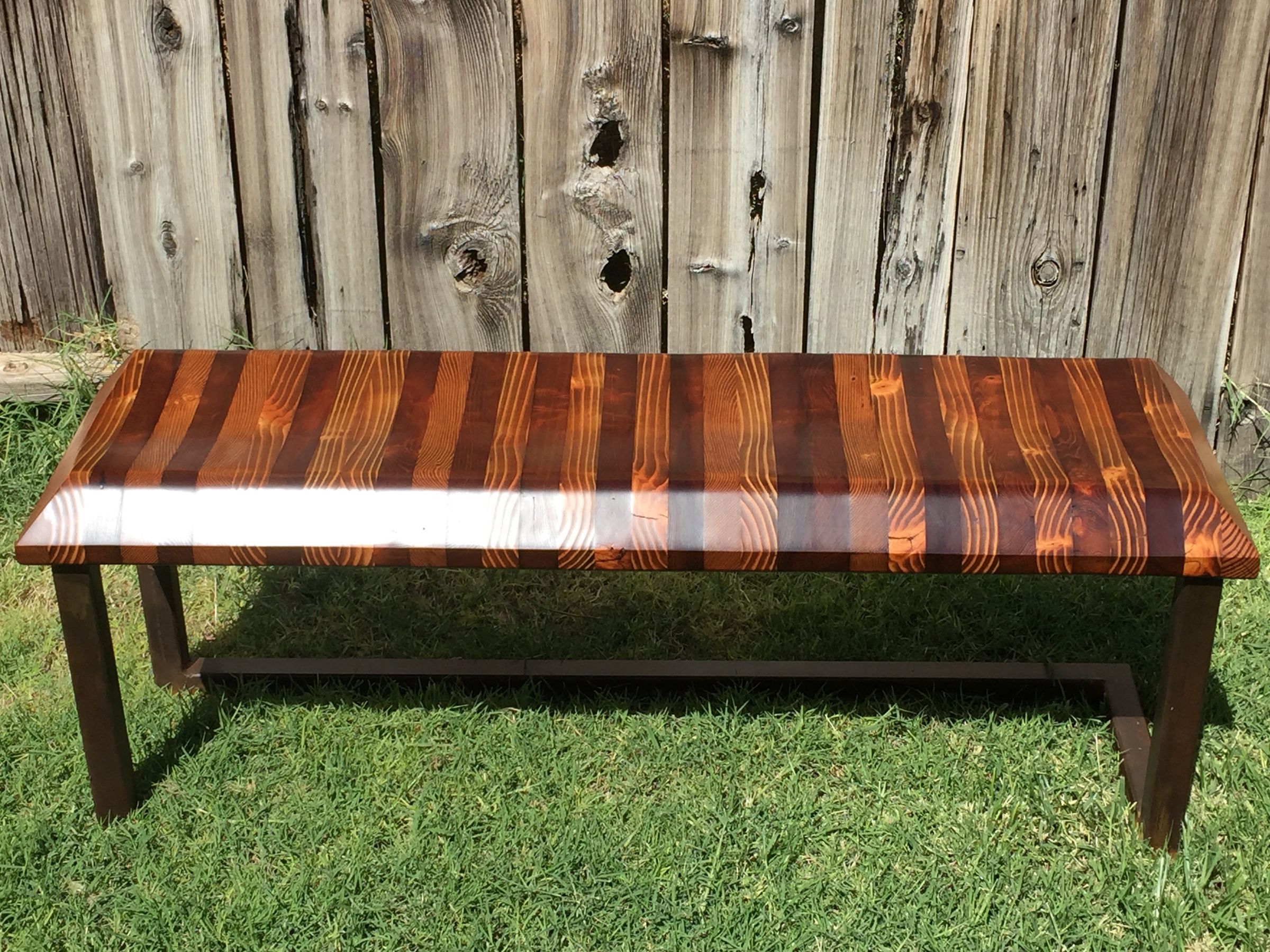 Sculpted Reclaimed Wood Bench With Steel Base : 18 Steps (with Pictures ...