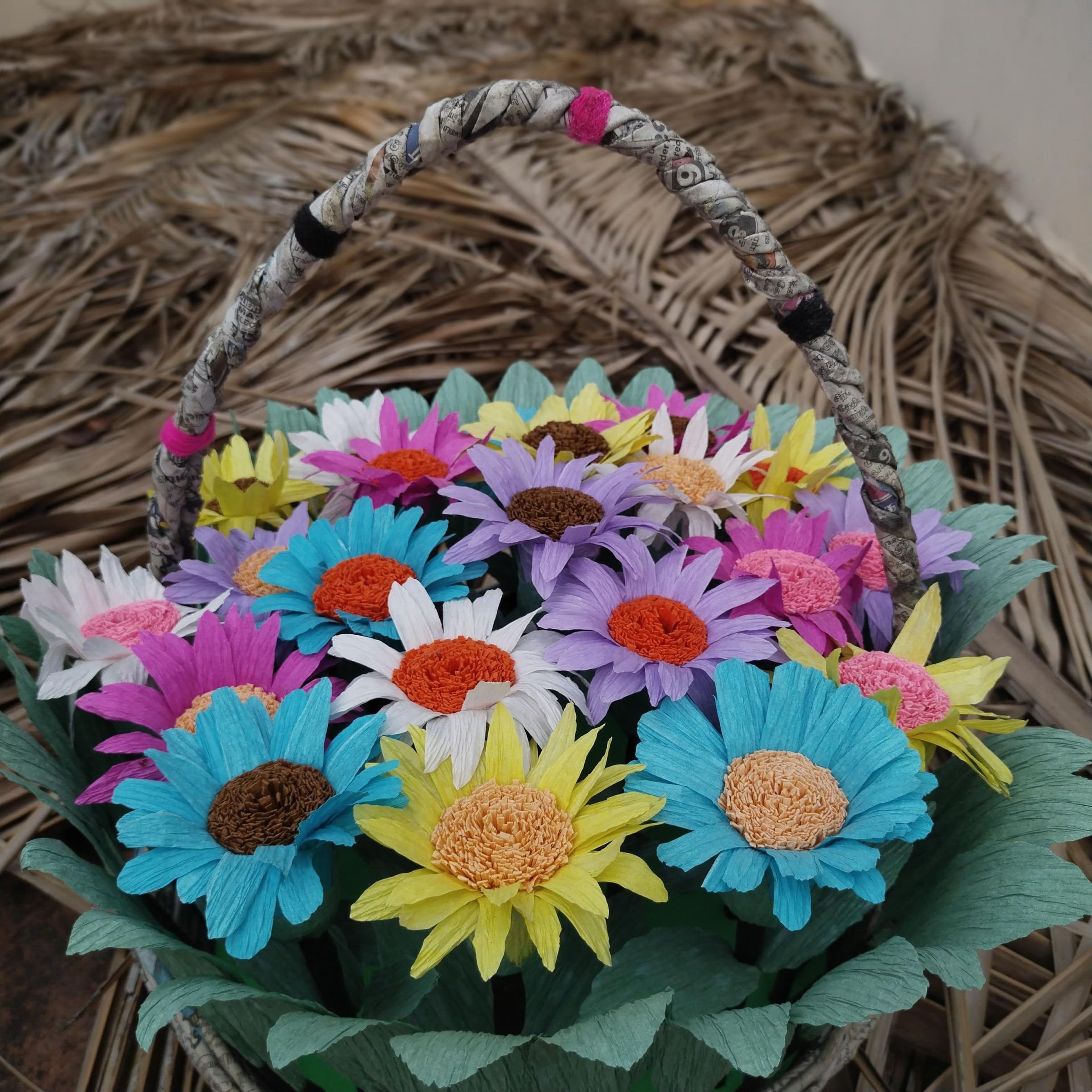 BASKET BOUQUET OF PAPER FLOWERS : 22 Steps (with Pictures) - Instructables