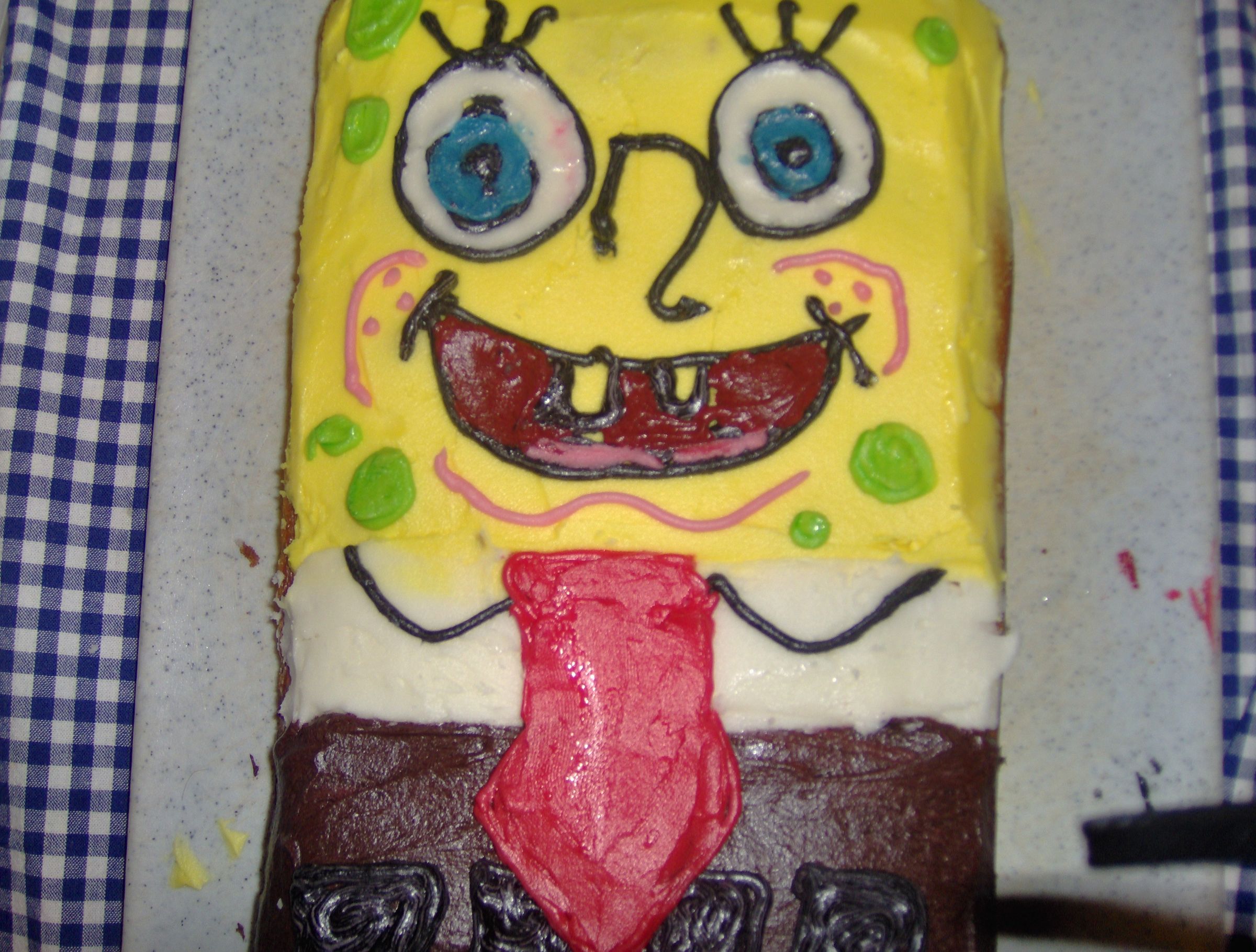 Spongebob Cake : 11 Steps (with Pictures) - Instructables