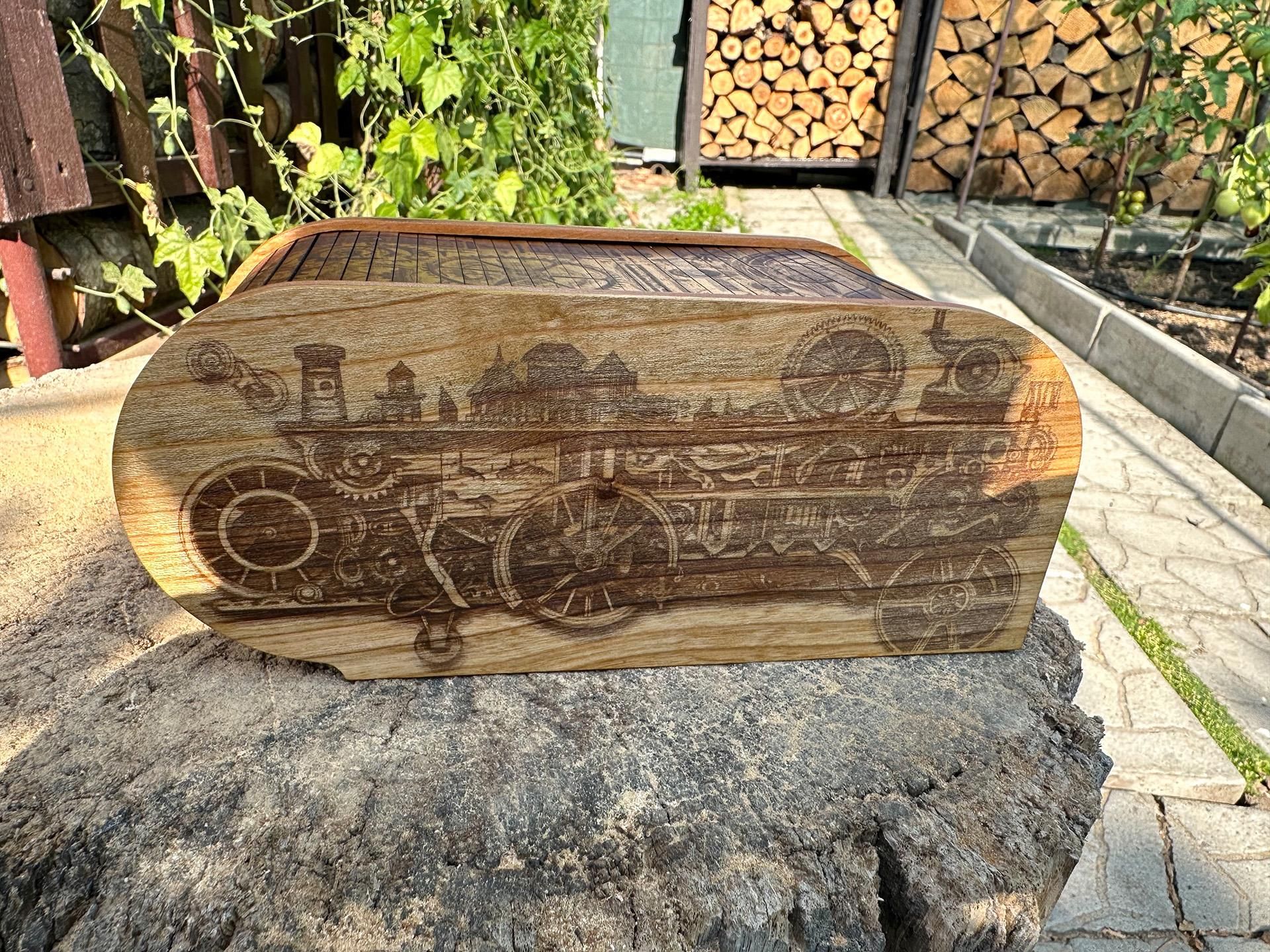 Unusual Wooden Pencil Box With Steampunk Engraving / Tambour : 20 Steps ...