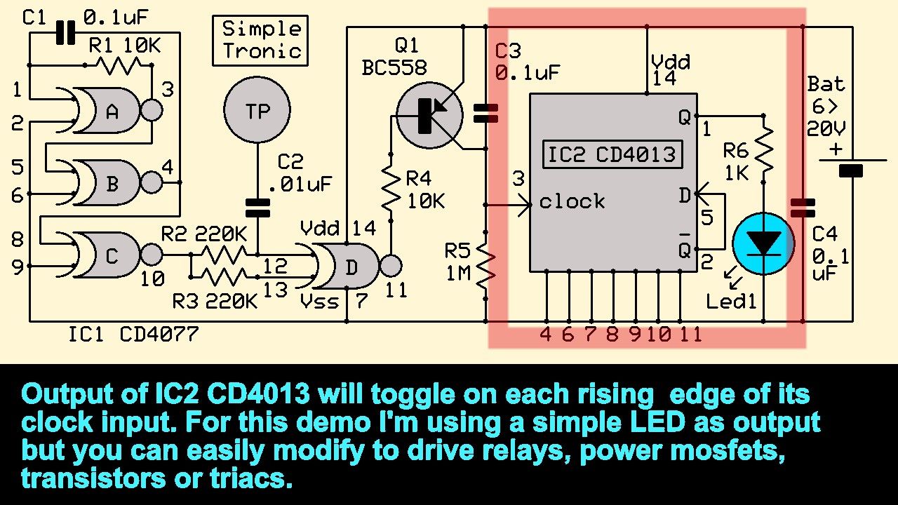 Touch Sensitive Toggle Switch Circuit : 10 Steps - Instructables