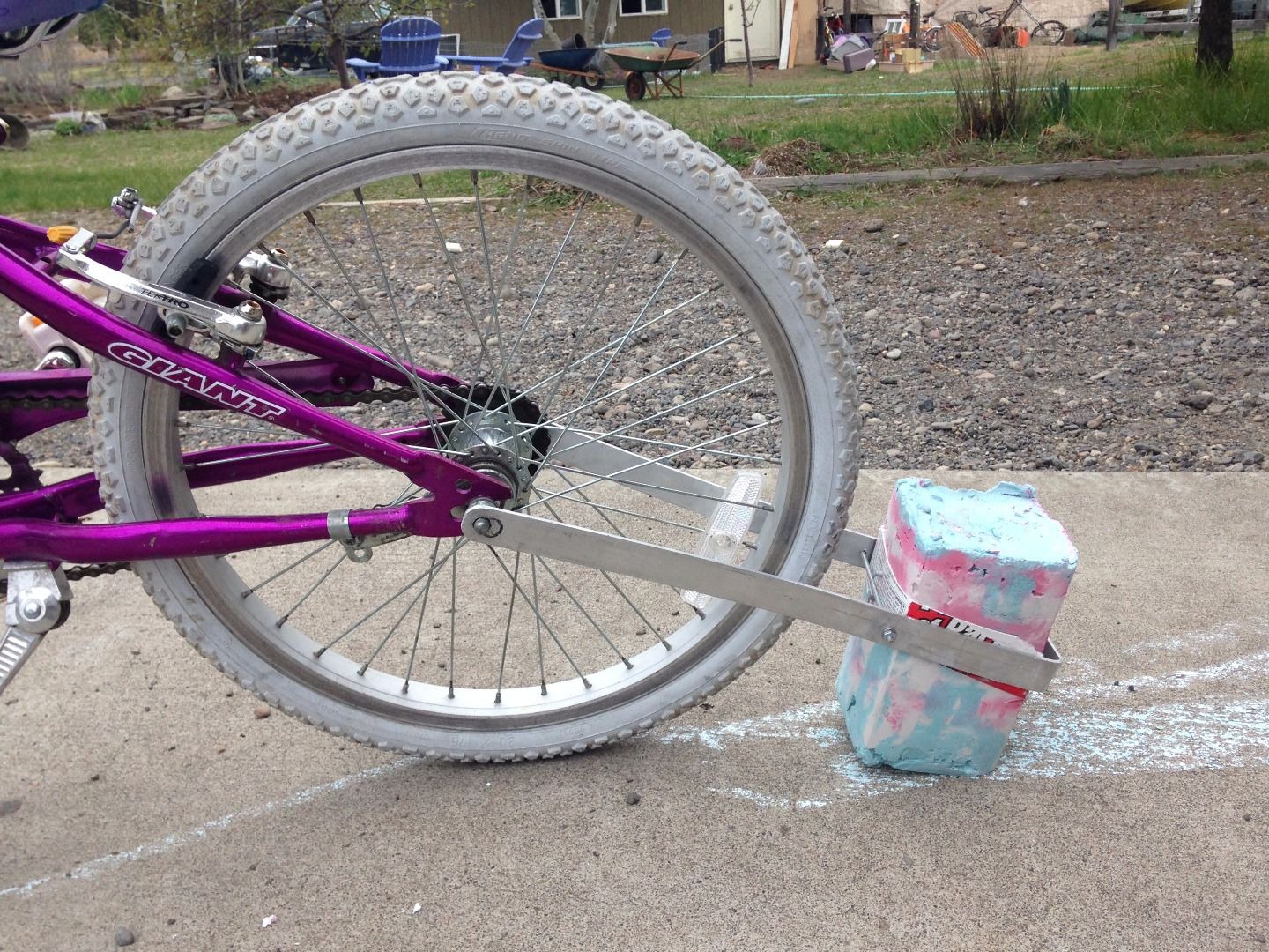 Chalk-O-Lot, the Mega Sidewalk Bike Chalk Grinder With Street Chalk ...