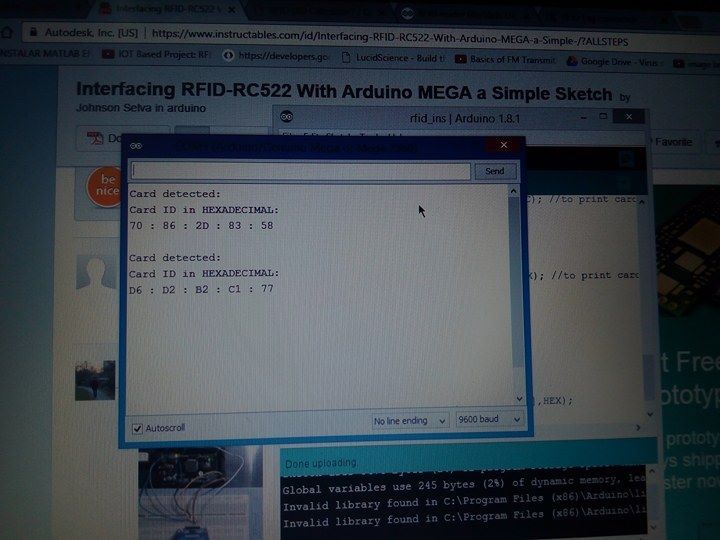 Interfacing RFID-RC522 With Arduino MEGA a Simple Sketch : 4 Steps ...