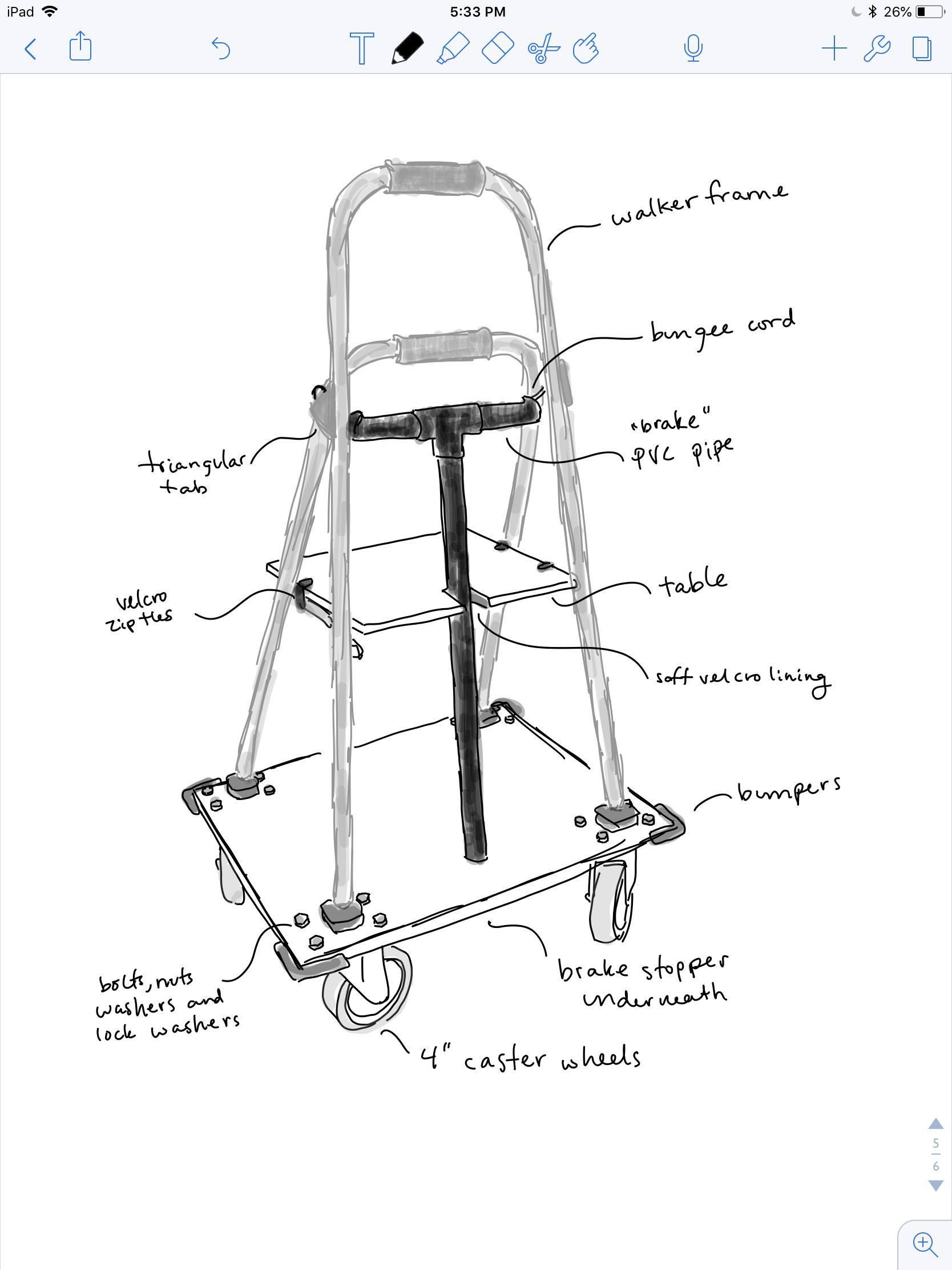 One Handed Walker (PPAT Team Lora) : 5 Steps - Instructables