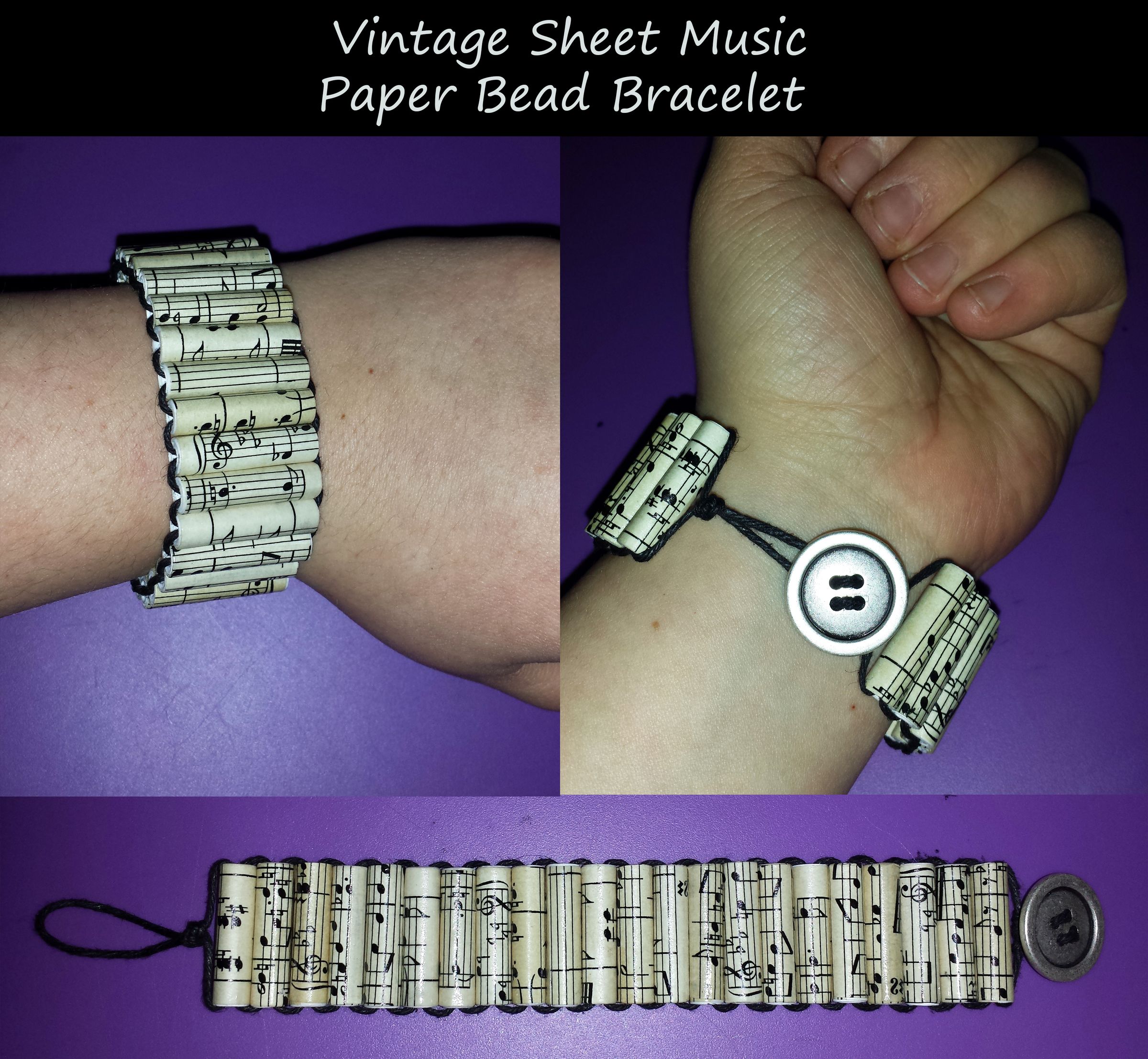 Vintage Sheet Music Paper Bead Bracelet : 7 Steps (with Pictures ...
