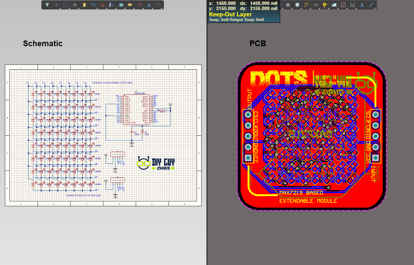 DIY Customized 8x8 LED Matrix Tutorial (MAX7219 Meets Arduino) : 5 ...