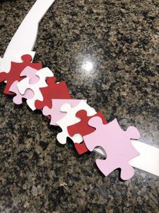 Valentine Puzzle Piece Heart Wreath : 5 Steps (with Pictures ...