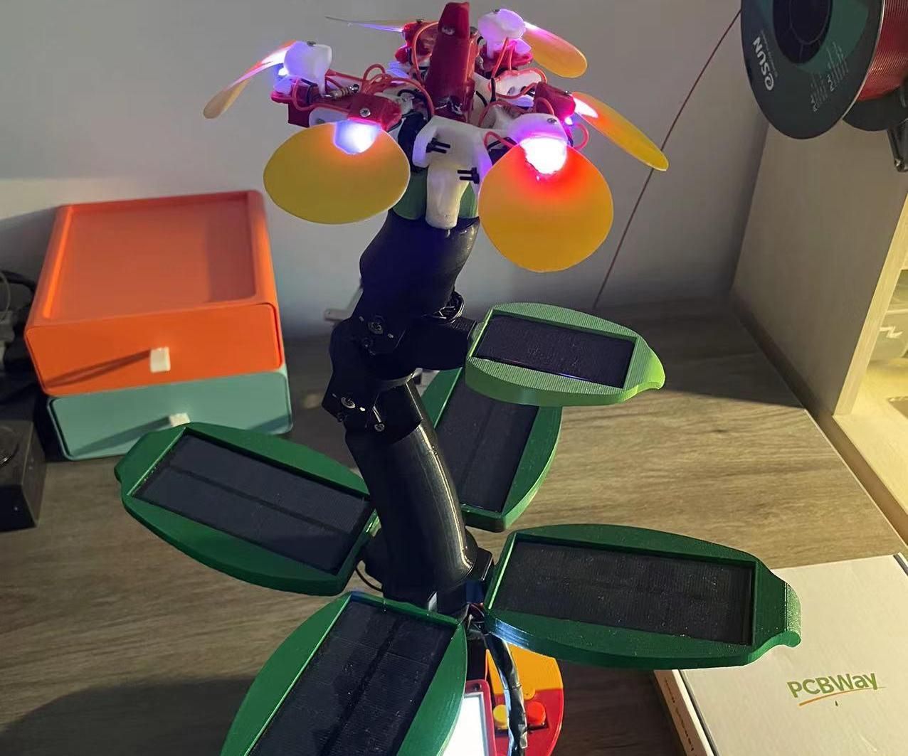 Solar Powered Mechanical Light Sensitive Flower : 13 Steps (with ...