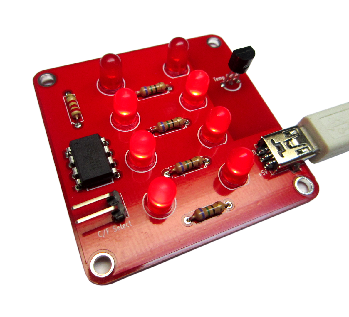 Binary Thermometer 2.0 : 7 Steps - Instructables